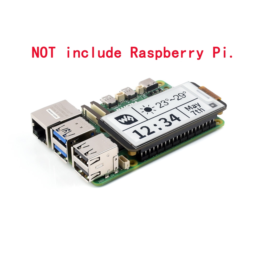 NEW 2.13inch RTC E-Paper Eink HATs for RasPi RPI Raspberry Pi 0 Zero 2 ...
