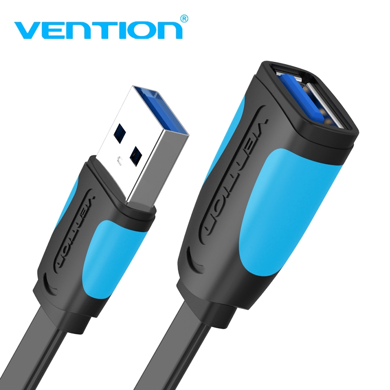 Vention USB Flat Extension Cable 3.0 Male to Female USB Cable Extender ...