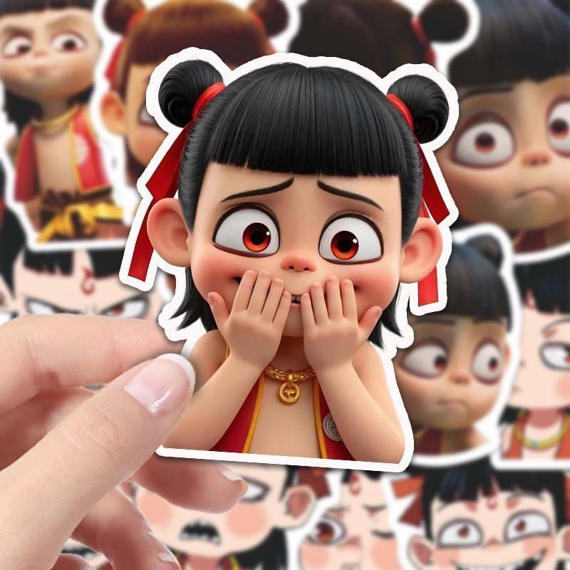 60PCS Cartoon Anime Nezha Movie Graffiti Stickers for Bicycle Hand ...