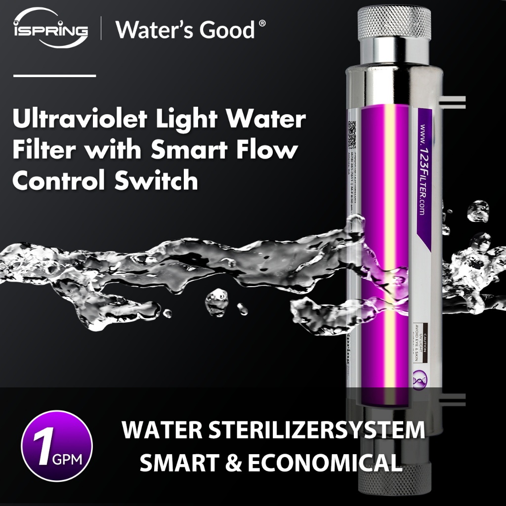 iSpring UVF11B UV Ultraviolet Light Water Filter UV lamp 11W 1 GPM ...
