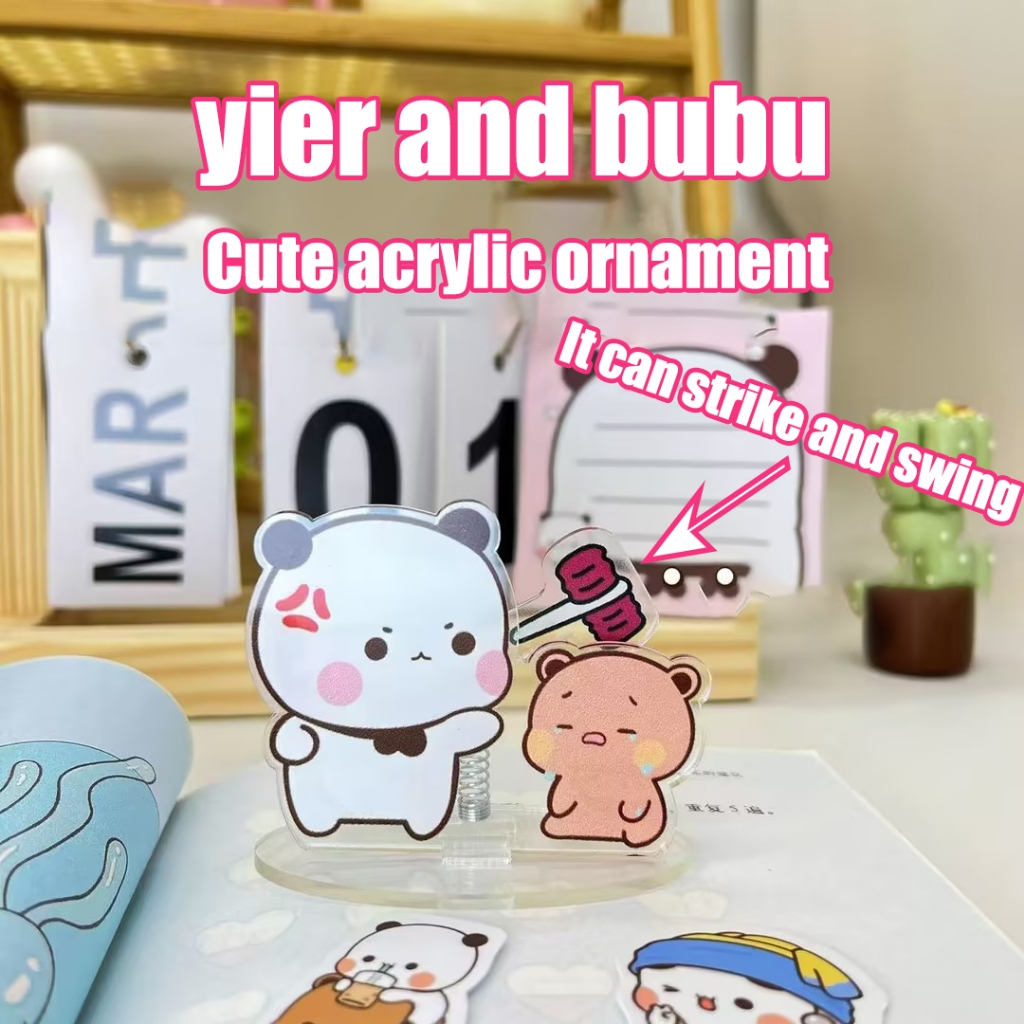 New Panda Bubu And Yier Acrylic Cute Cartoon Panda Bear Doll Acrylic ...