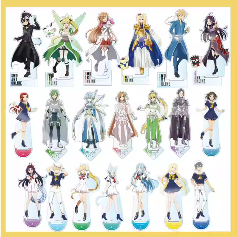 Sword Art Online SAO Acrylic Stand Figure Set - Kirito Asuna Klein ...