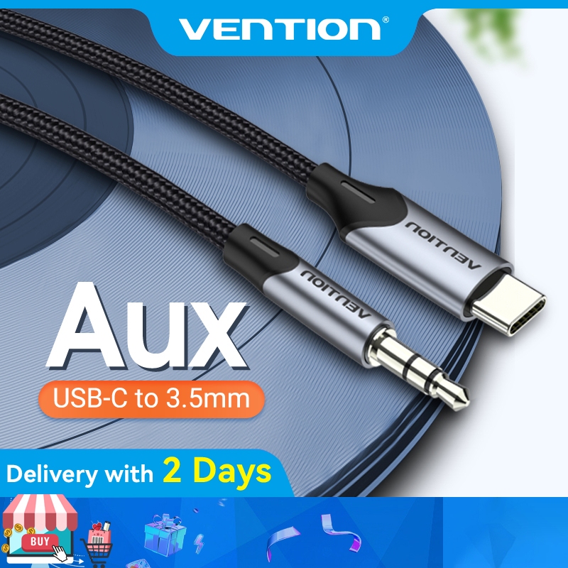 Vention Braided USB-C to 3.5mm Hi-Fi Audio Cable, Reinforced Nylon AUX ...