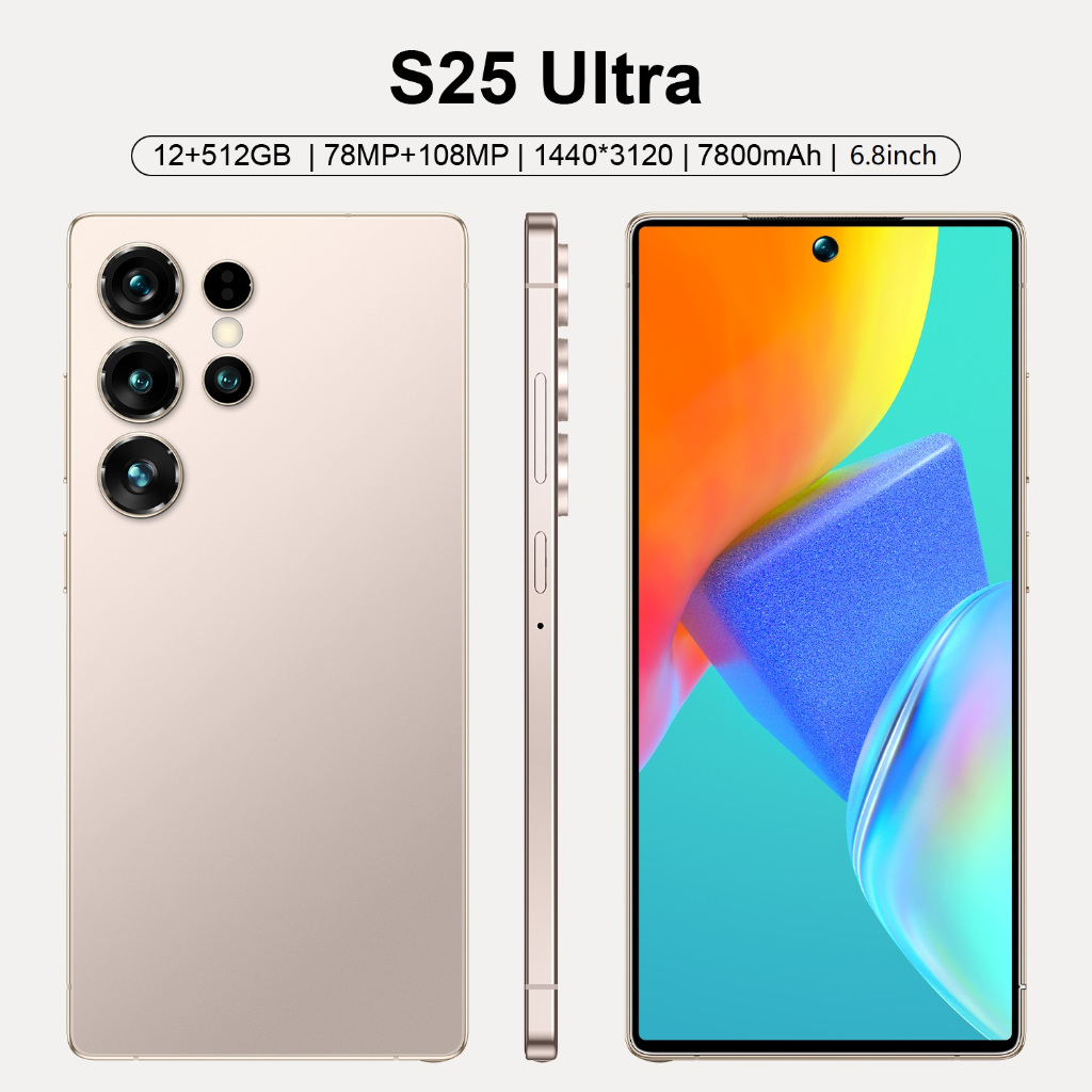 4G/5G Network S16-S25 Ultra Smartphone 6.8inch Full Screen Memory 8GB ...