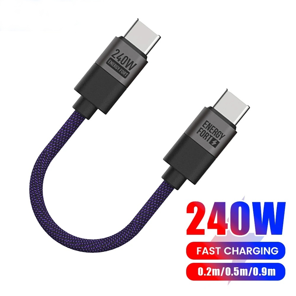 0.2m/0.5m 240W USB C Short Cable PD3.1 Type C Fast Charging Data Cord ...