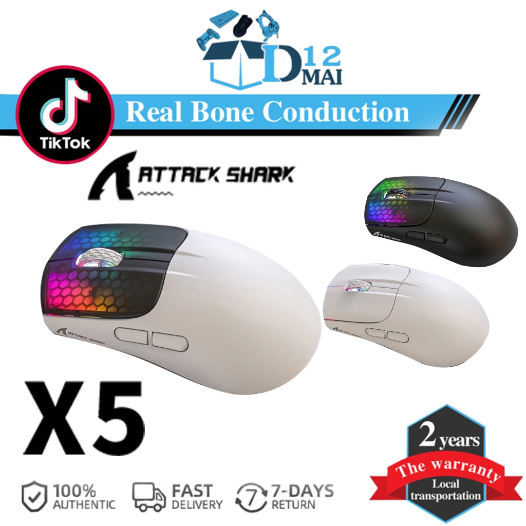 Attack Shark X5 wireless mouse 49g Lightweight bluetooth gaming mouse ...