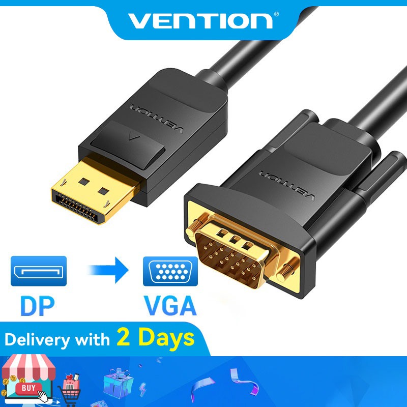 Vention DisplayPort to VGA Cable DP to VGA Male to Male Gold Plated ...