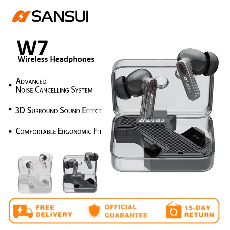 SANSUI W7 Bluetooth Earphone Superb Bass Wireless Earbuds with ...