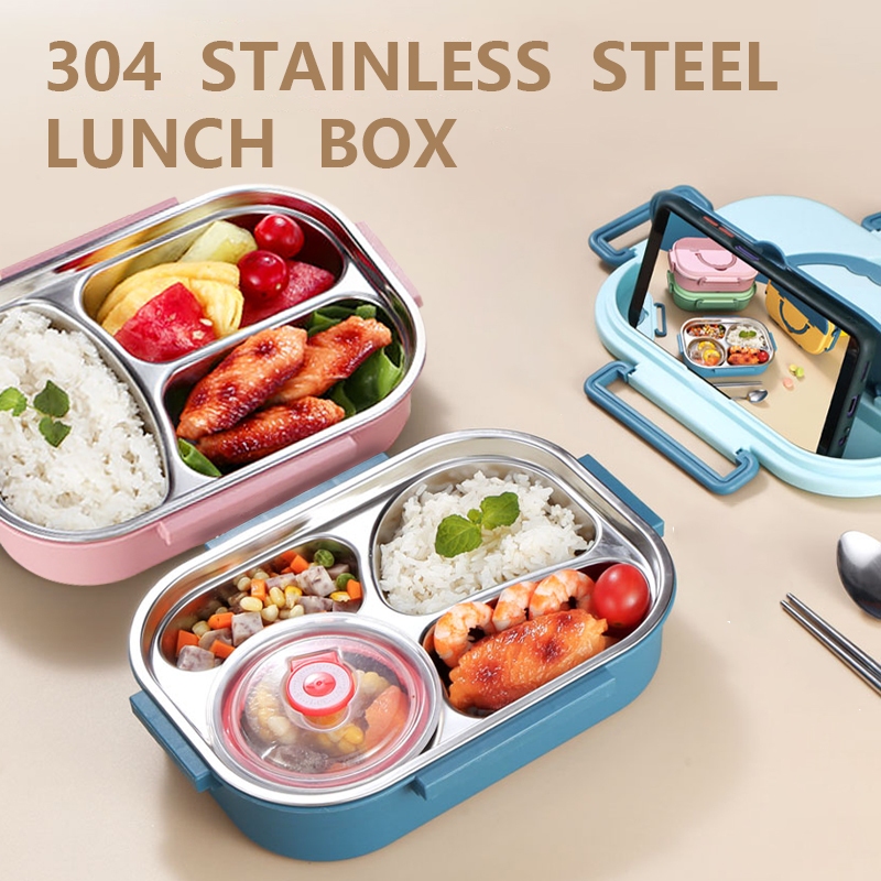 304 stainless steel insulated lunch box, large capacity, divided format ...