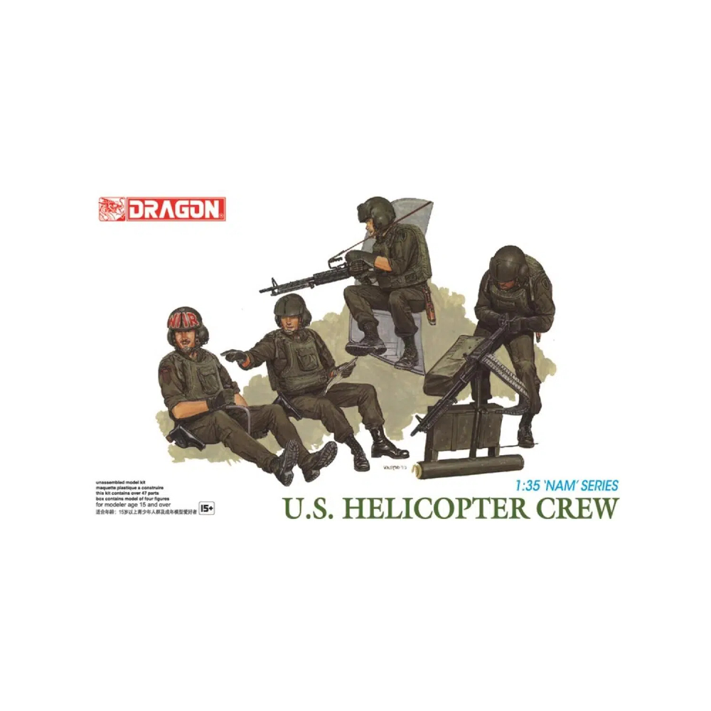 Dragon 3311 1/35 Vietnam War US Army Helicopter Crew Figure (Set of 4 ...