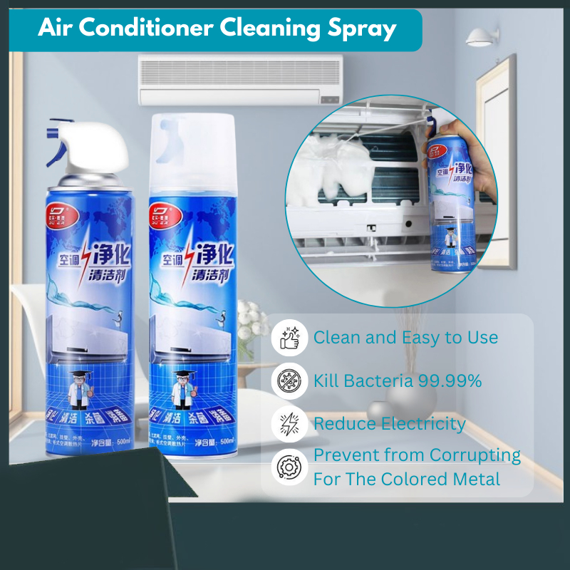 【500ML】Aircond Cleaner Spray Dust Freeze Air Conditioner Cleaner ...