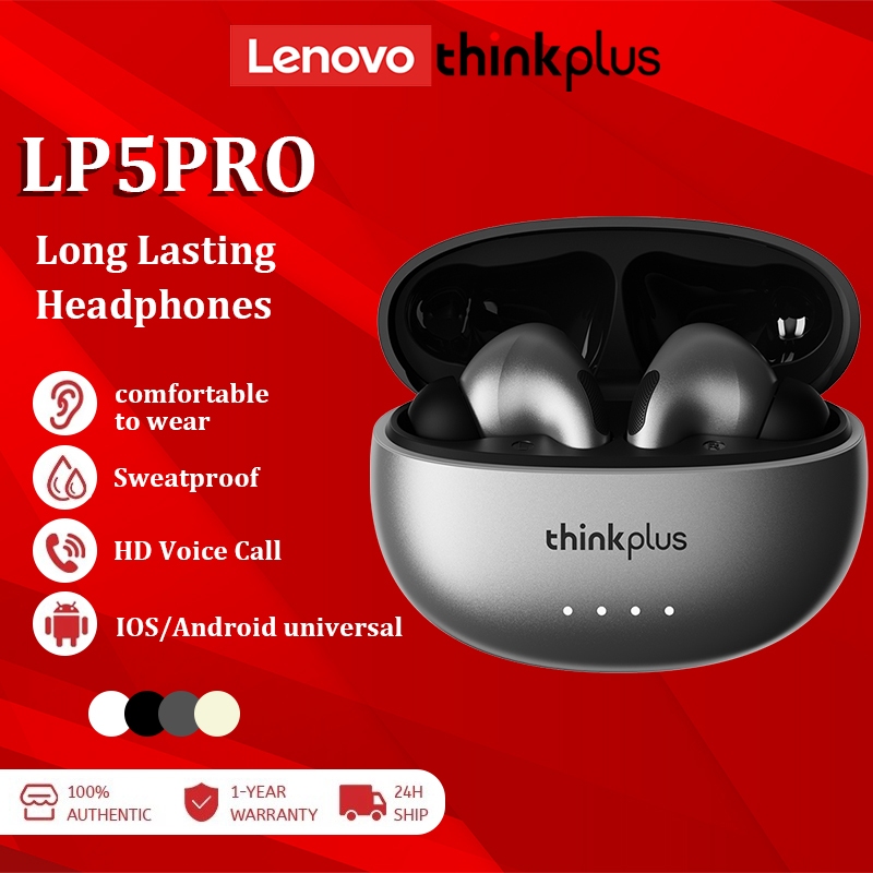 Lenovo thinkplus LP5 Pro True Wireless Bluetooth 5.4 Gaming Headset In-Ear Earbuds Game Call Low ...
