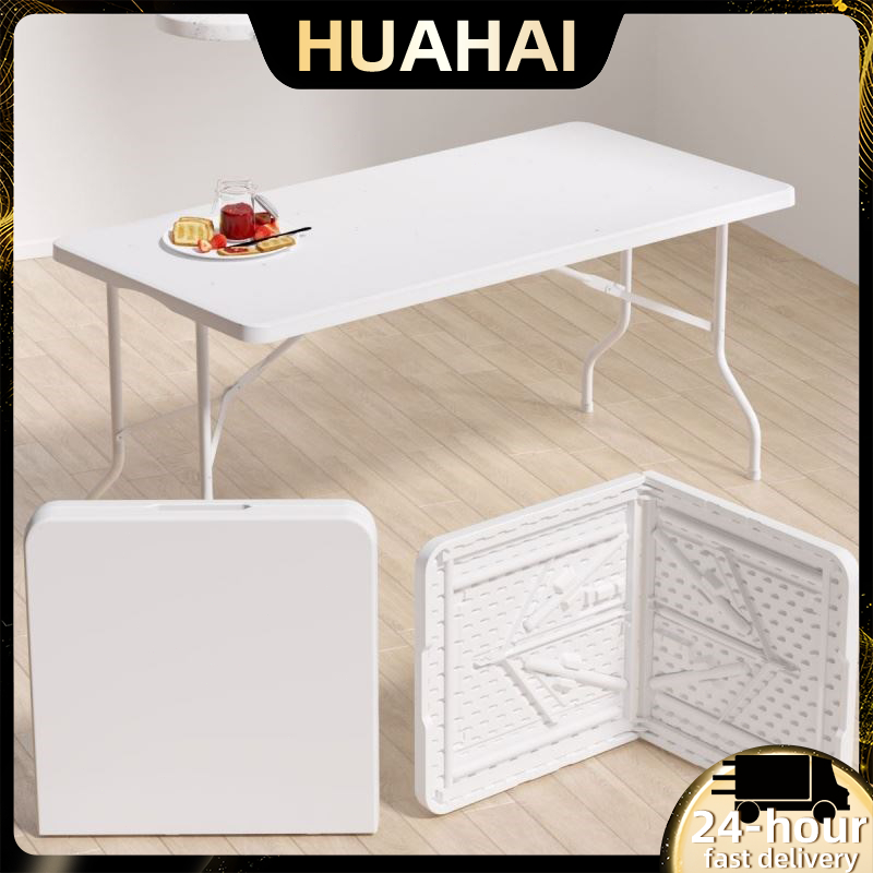 180CM 6Ft Foldable Banquet Table Event Catering Hall Buffet Heavy Duty ...