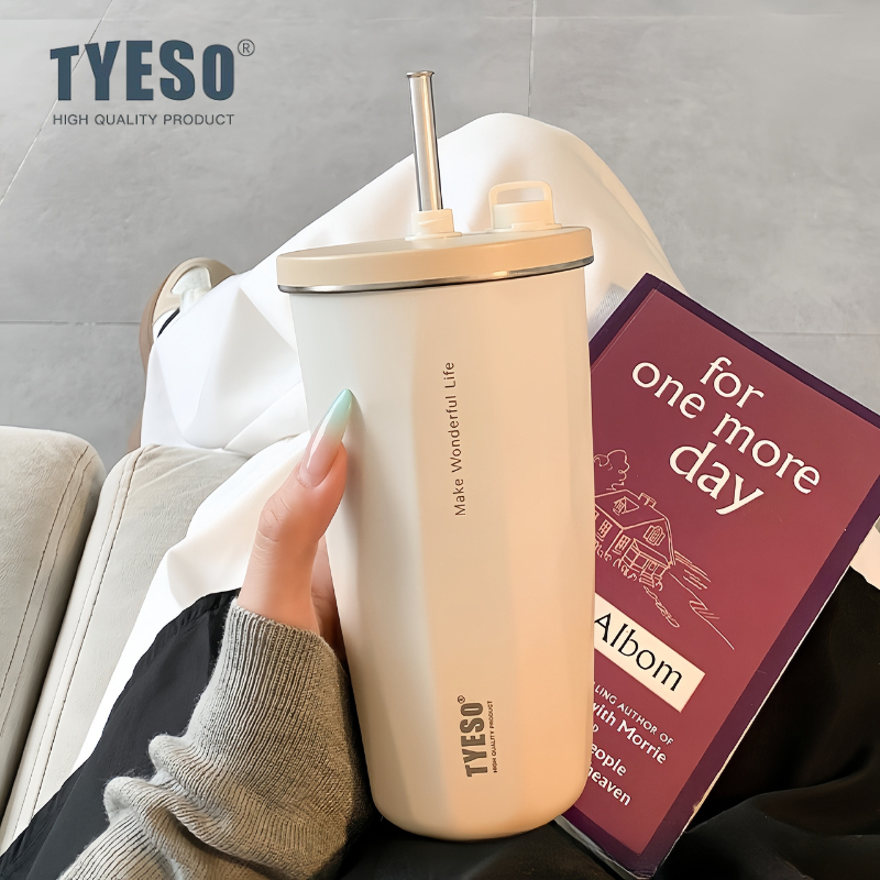 Original Tyeso Gradient Vacuum Insulated Bottle Tumbler With Straw ...