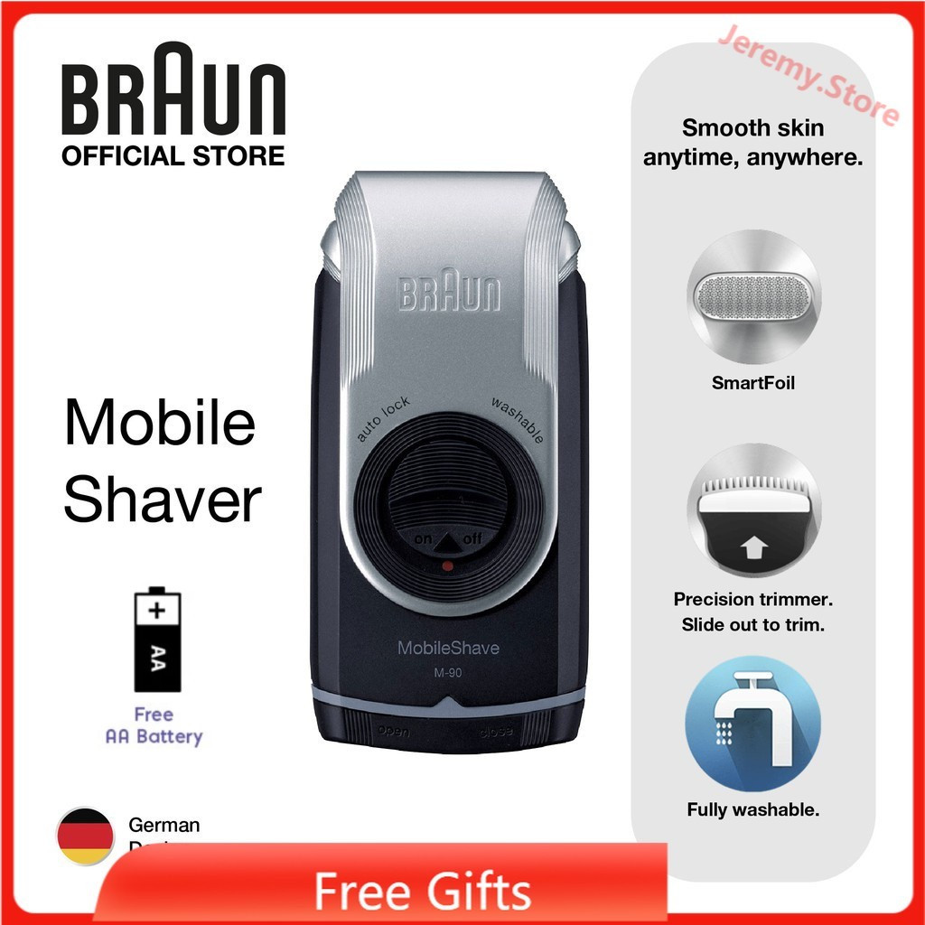 Braun M90 / M60 PocketGo MobileShave Portable Shaver, Travel Shaver ...