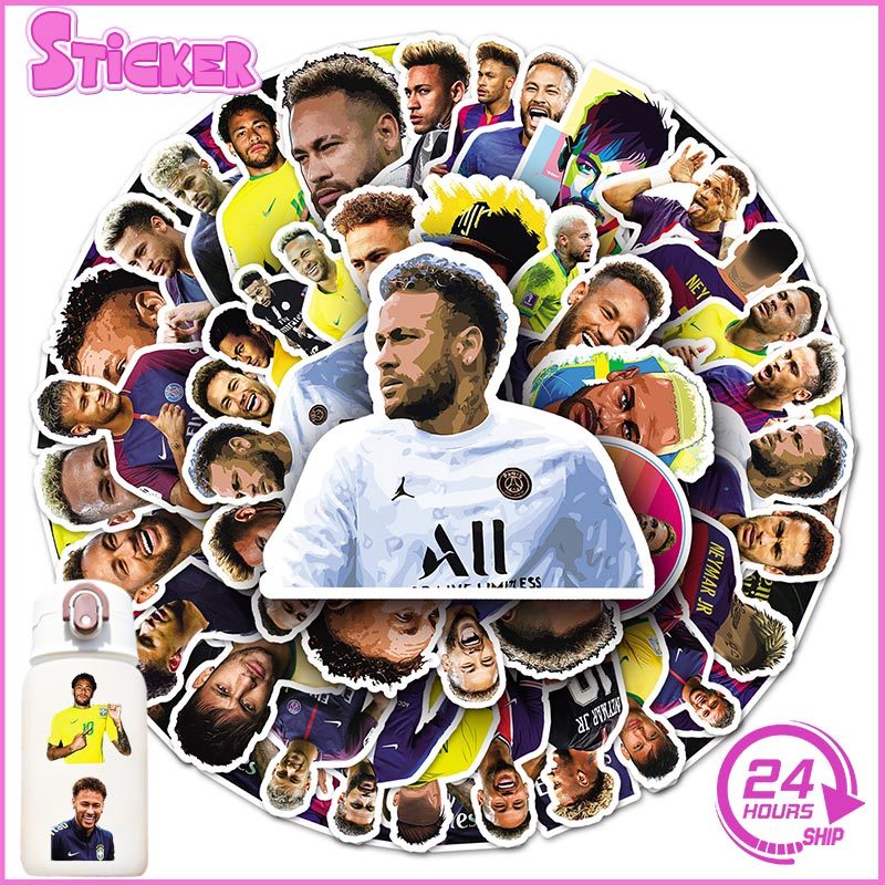 50PCS Neymar Stickers Football Soccer DIY Creative Waterproof For Phone ...