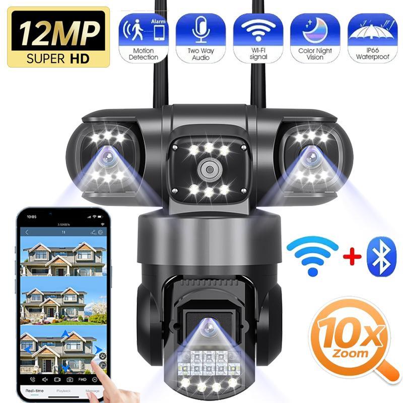 V380 Pro 6K 12MP Triple Lens IP Camera Outdoor Waterproof Wireless WiFi ...