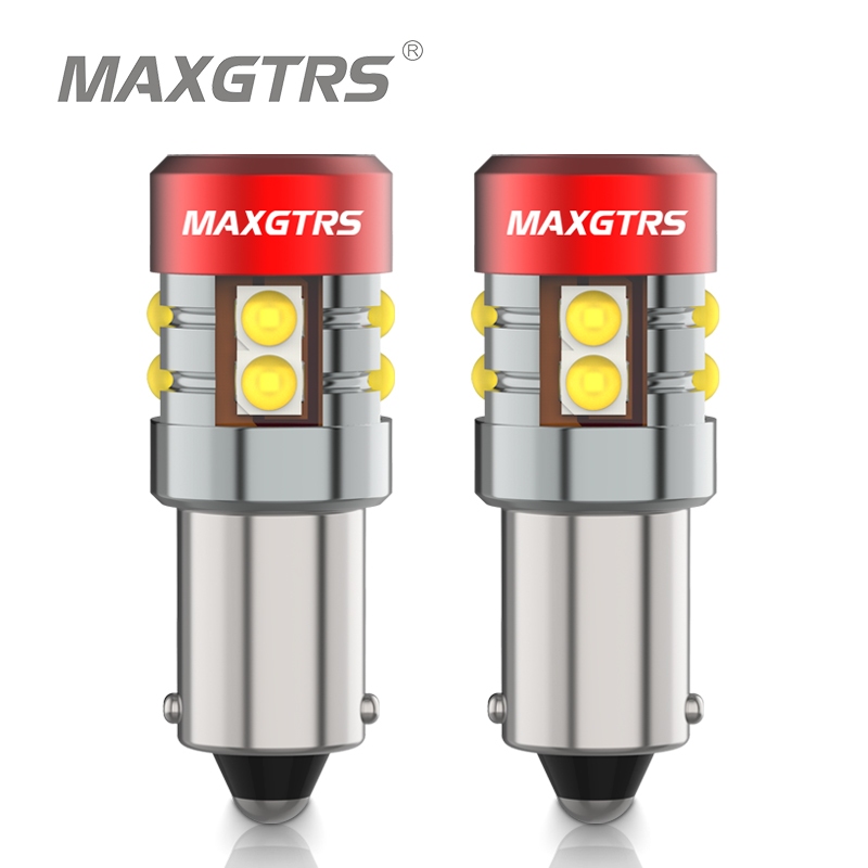 MAXGTRS 2Pcs BA9S LED BAX9S H21W BAY9s 3030 LED Bulbs H6W T4W Car Reverse Lights Auto Parking ...