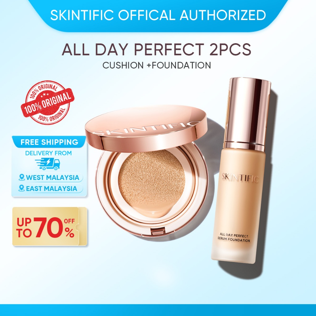 【Faster Delivery】SKINTIFIC All Day Perfect Serum Foundation + Cover All ...
