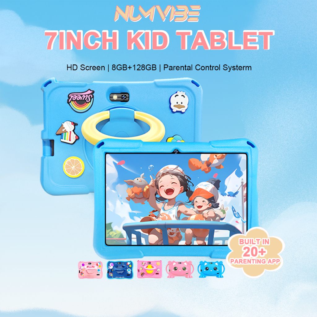 NUMVIBE 7inch Kids Tablet 8GB+128GB Eye Protection Parental Control ...