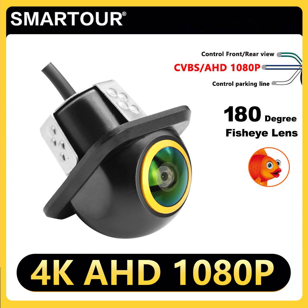 4K AHD 1920x1080P Night Vision Vehicle Rear View Reverse Camera 180 ...