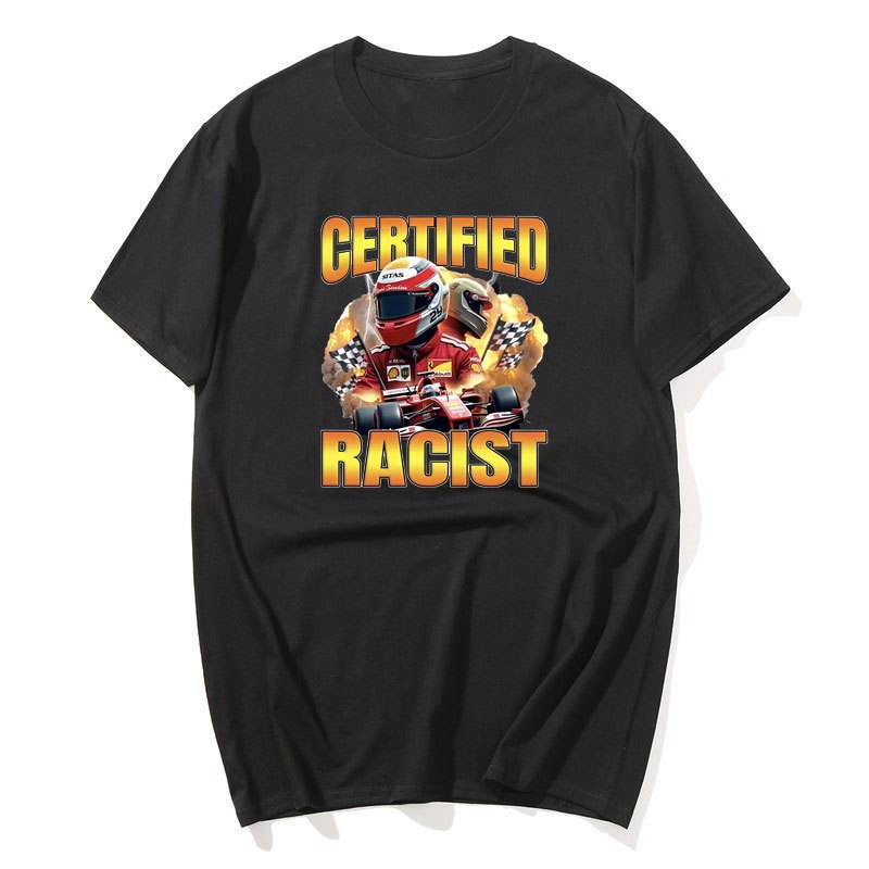 Professional Certified Racist Racing Meme T-Shirt Men's Fashion Vintage ...