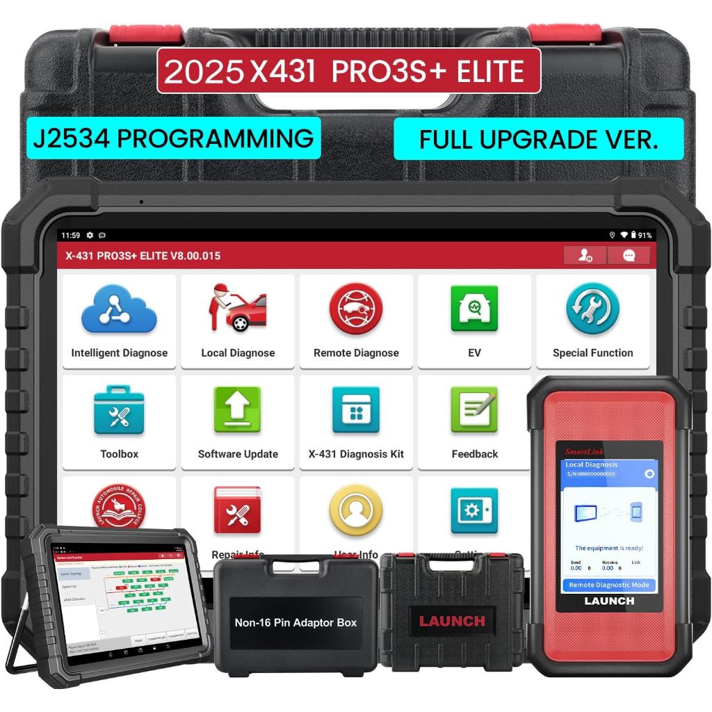 Professional Launch X431 PRO3S+ ELITE OBD2 Scanner Tool Key ECU Program ...