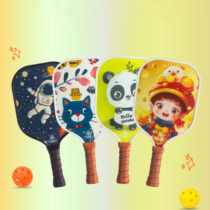 Children Pickleball Paddle Cute Cartoon Anti-slip Fiberglass Kids ...