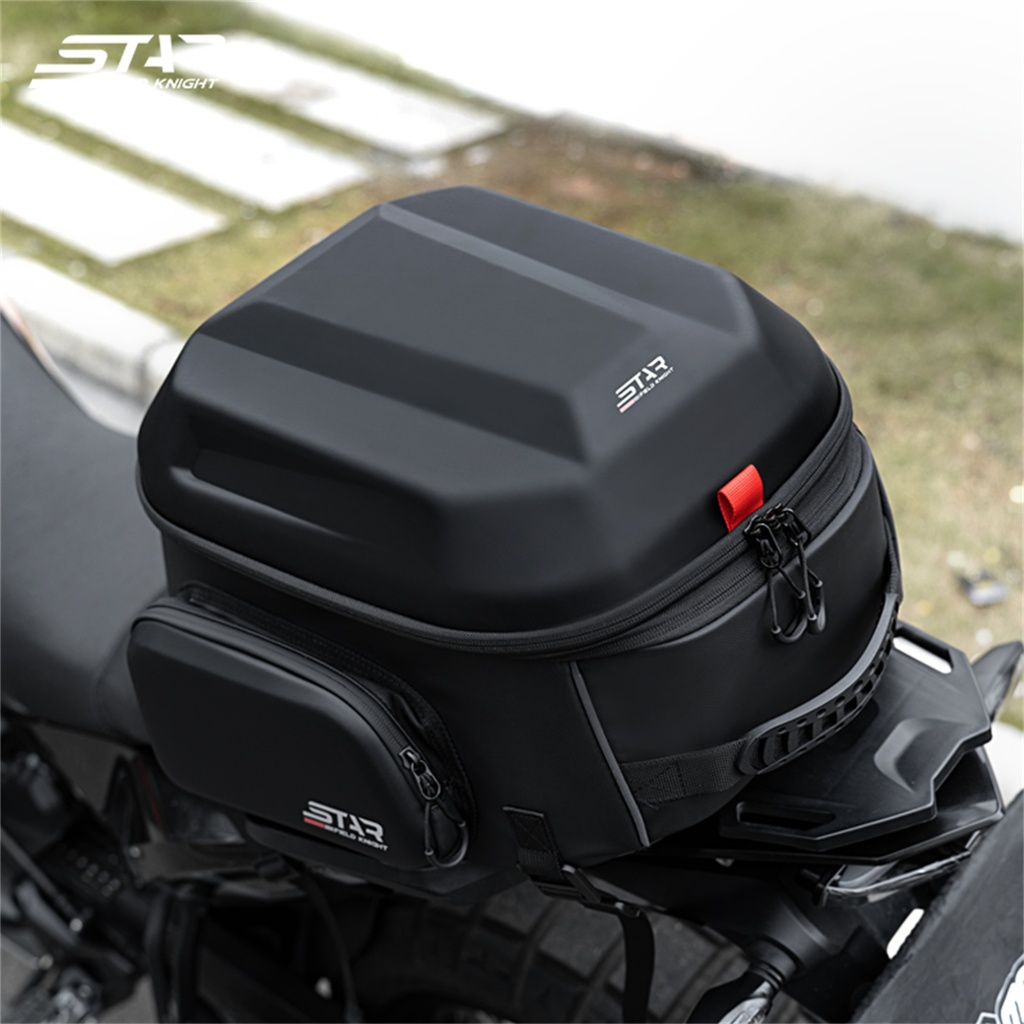 SFK Waterproof Motorcycle Tail Bag Back Seat Bag Scalable Large ...
