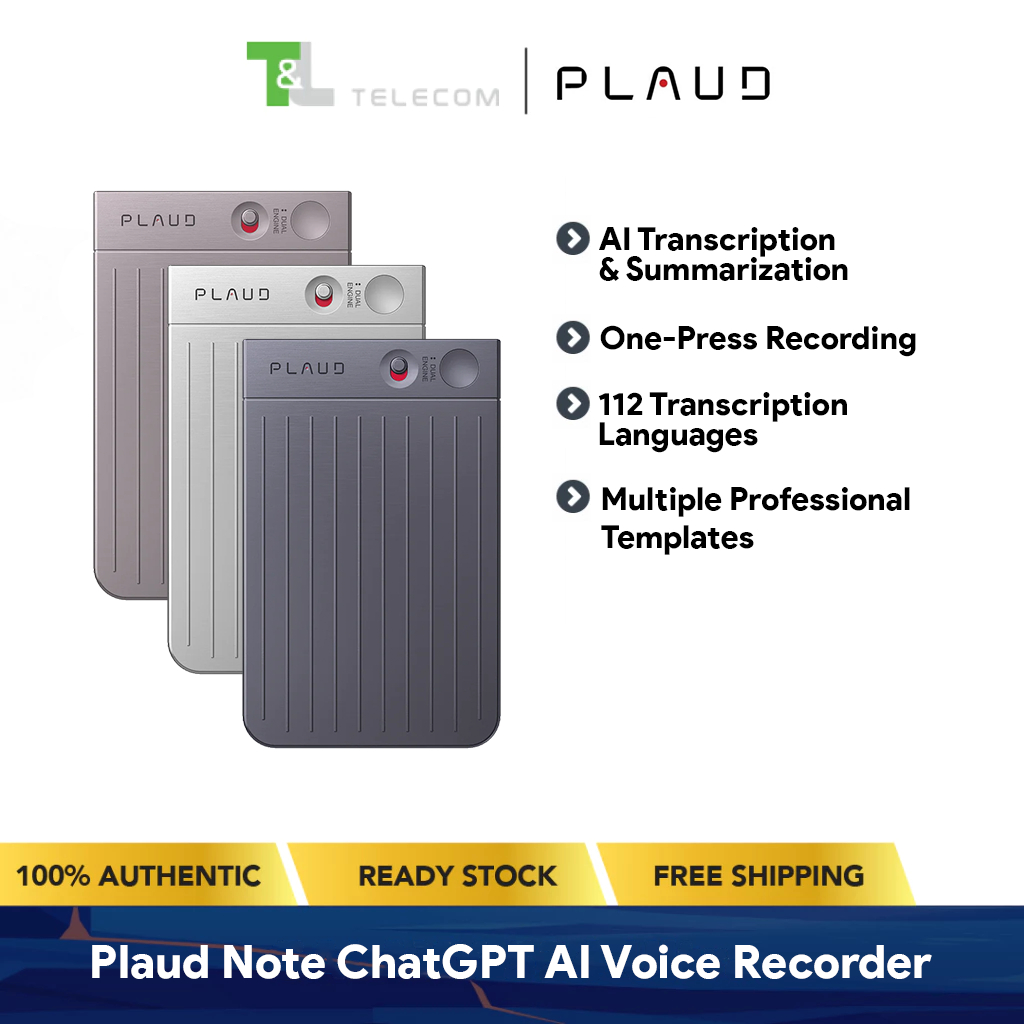 Plaud Note ChatGPT AI Voice Recorder (Black/Silver/Starlight) | AI ...