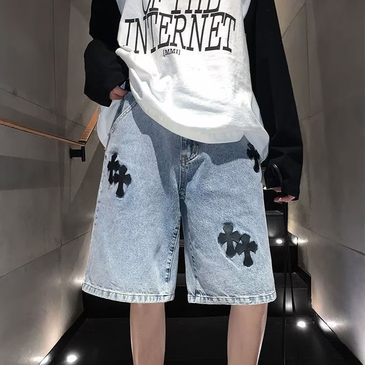 Jorts for men Denim cross shorts for Men's Korean Maong Men's baggy ...