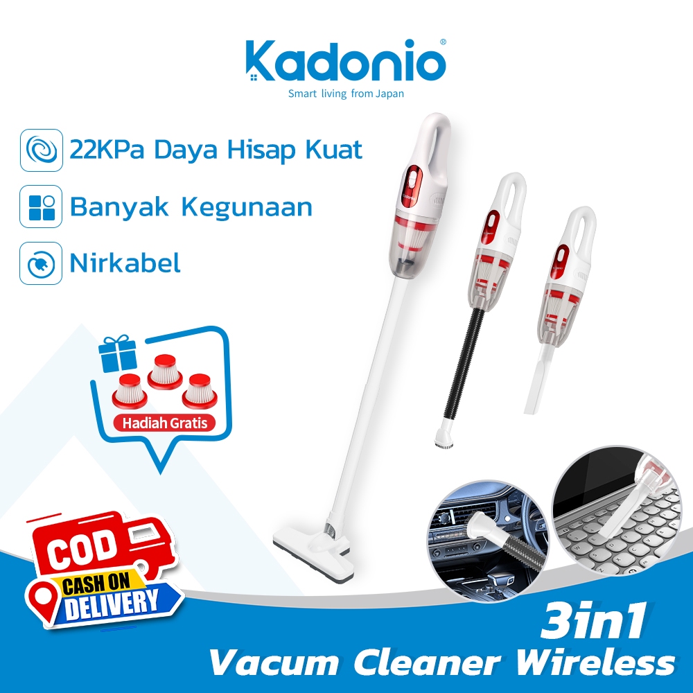 KADONIO 3 IN 1 22000PA Cordless Vacuum Cleaner Vakum Vacum 吸尘机 VC97 ...