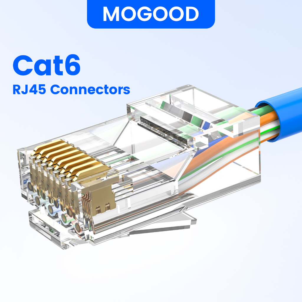 RJ45 Connector, [Plastic, unshielded] Cat 6A RJ45 Modular Plugs (Cat6 ...