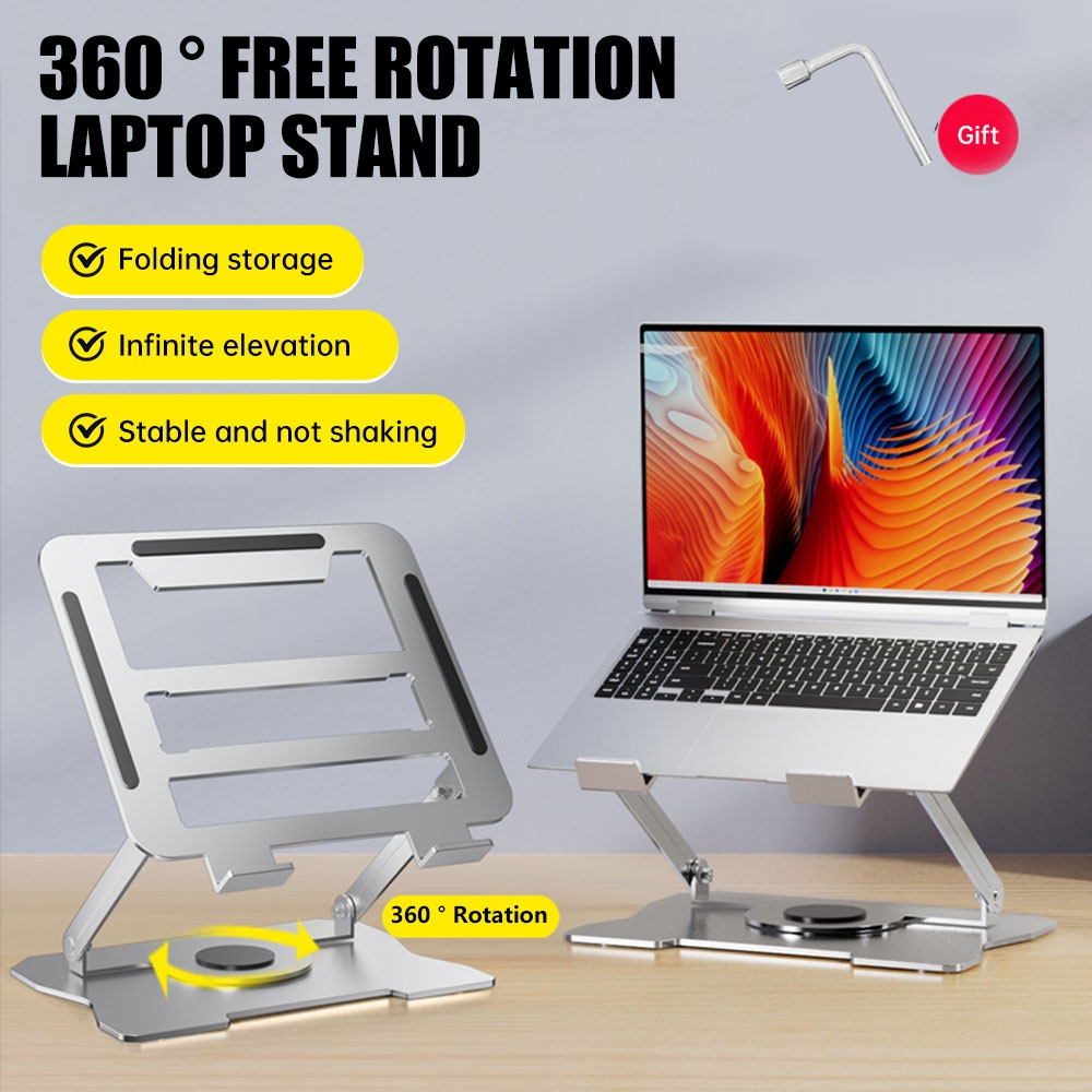 Upgraded 360° Rotating Laptop Stand Foldable Laptop Stand 360°Rotating ...