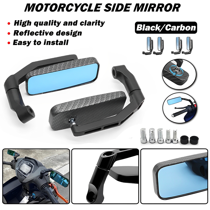 Motorcycle Side Mirror Universal Aluminum Alloy CNC Racing Rear View ...
