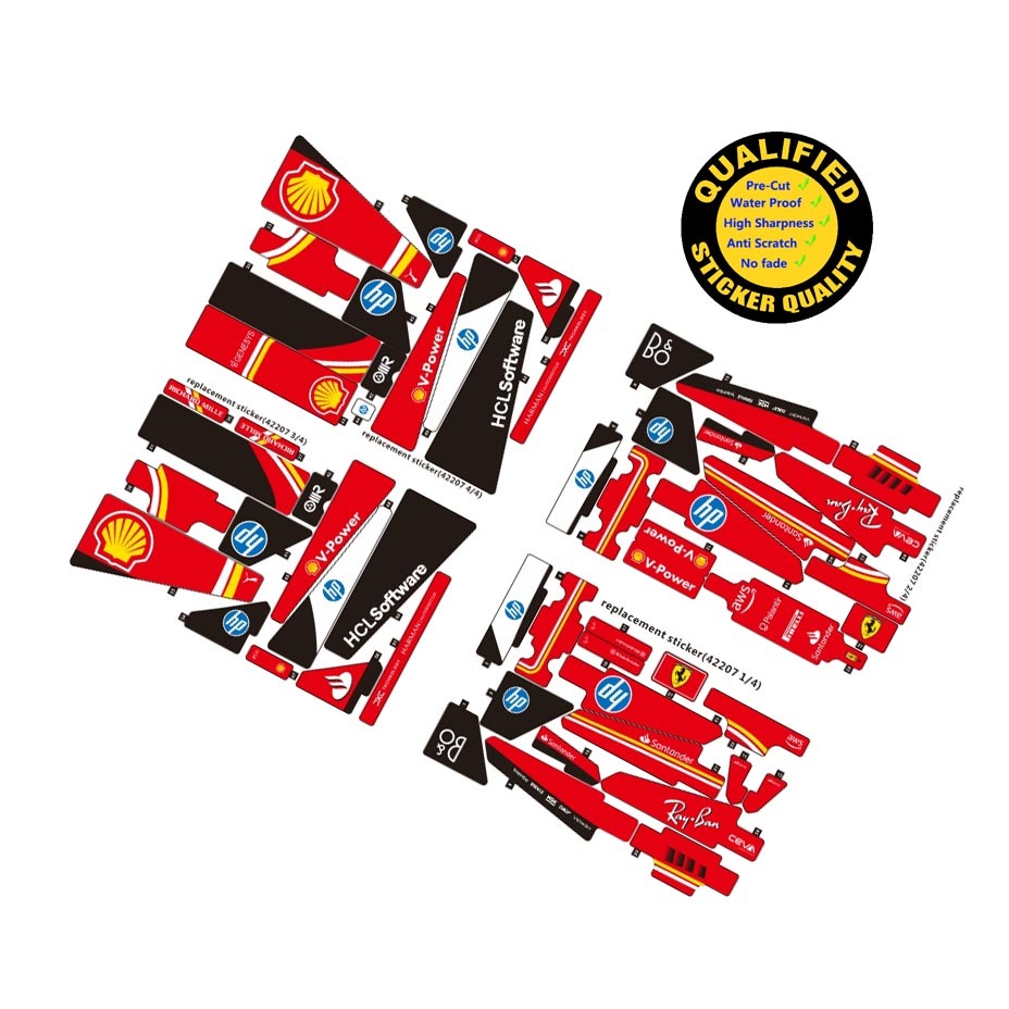 Custom sticker for LEGO 42207 Ferrari SF-24 F1Racing, sticker only ...