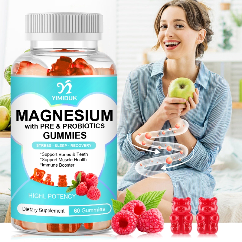 Sugar Free Magnesium Probiotic Gummies, Organic Prebiotics & Probiotics ...