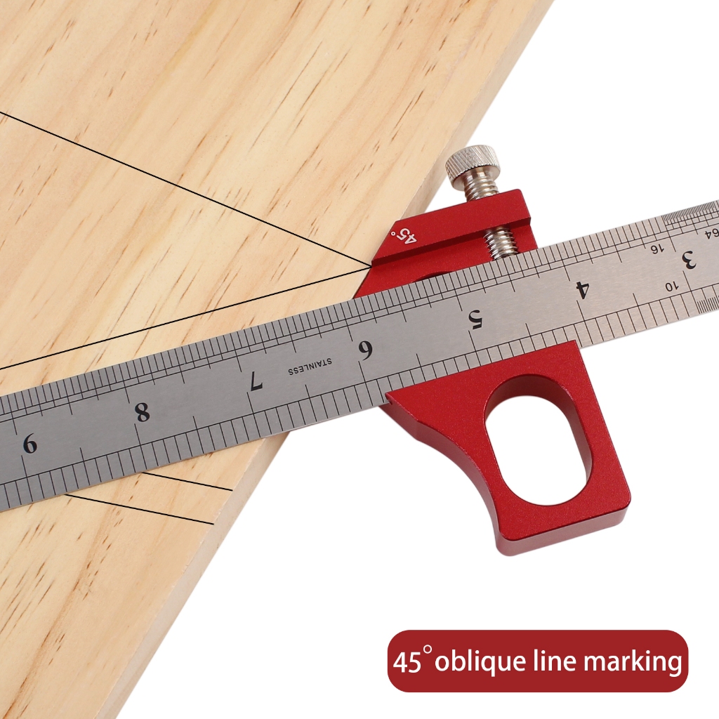 Steel Ruler Positioning Block, 45/60/90 Degree Angle Scriber Line ...