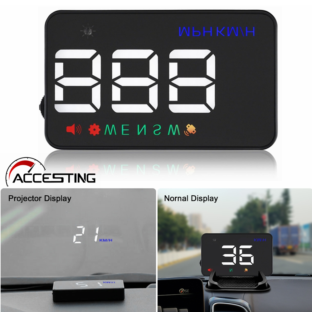 A5 Car HUD GPS Speedometer Head-up Display Digital Speed Warning ...