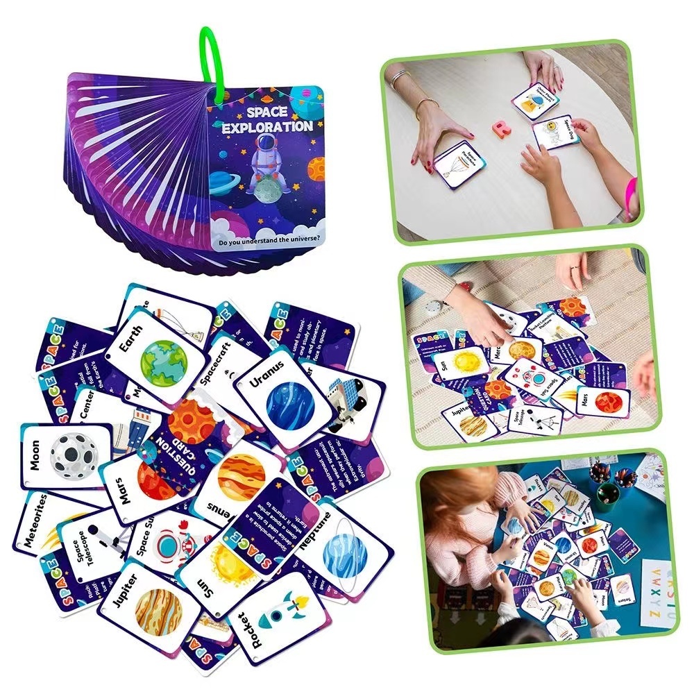 34pcs Space Planet Flash Card Universe Solar System Flashcards Early ...