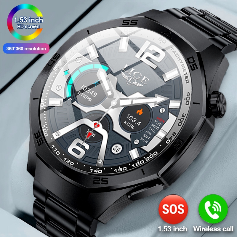LIGE New SmartWatch Men Sports Fitness Tracker Heart Rate Health ...