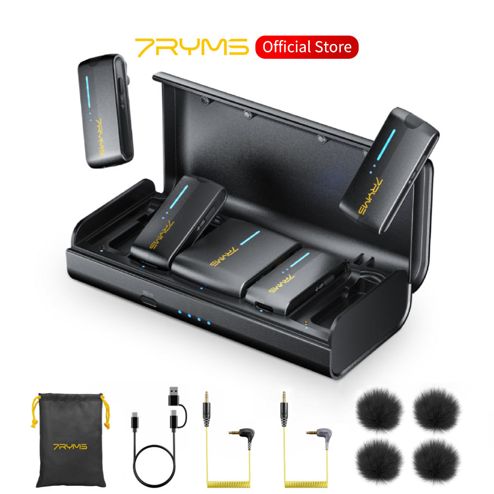 7RYMS iRay DW40 Four-channel Mini Wireless Lavalier Microphone, 2.4G ...