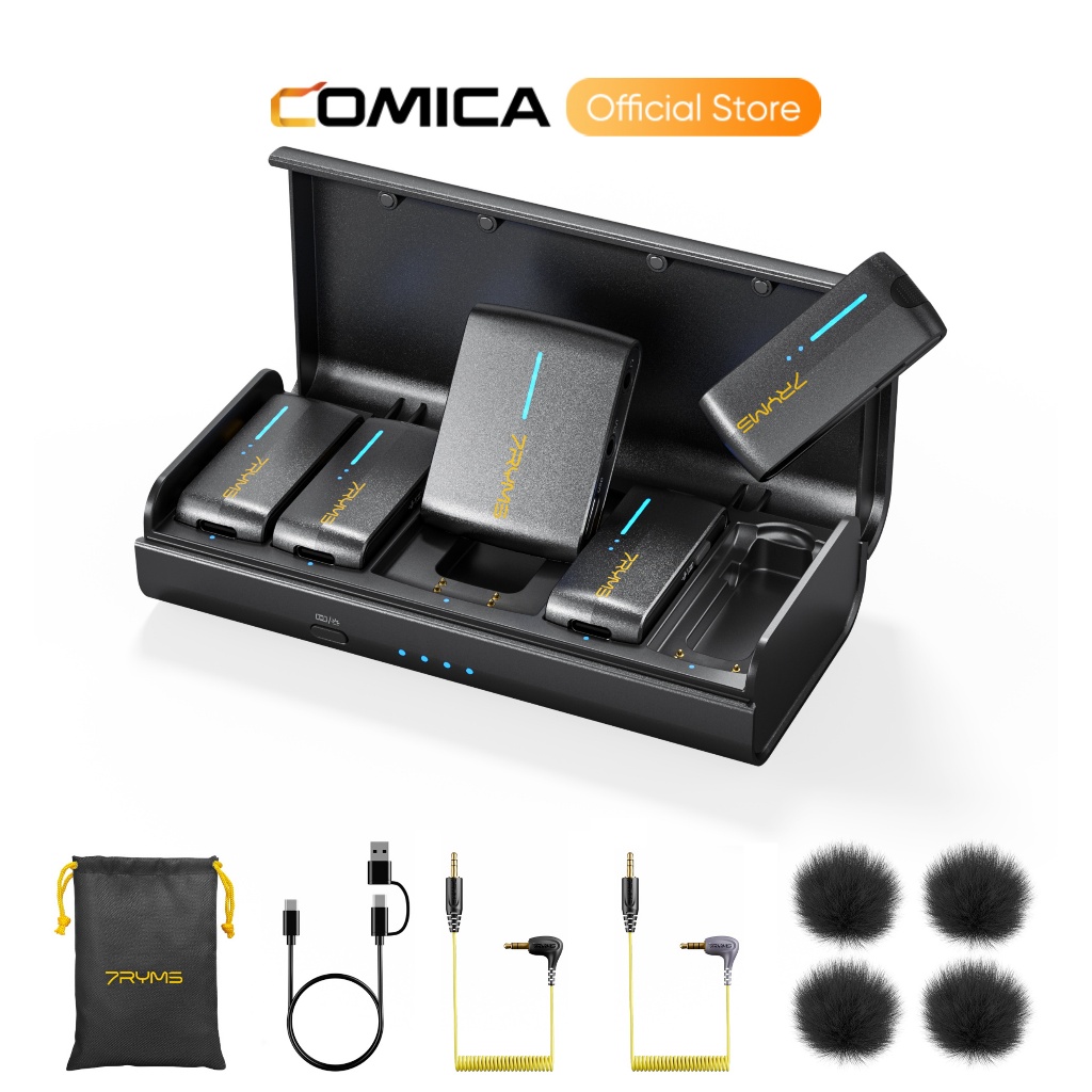 7RYMS iRay DW40 Noise Cancellation Four-Channel Wireless Lavalier ...