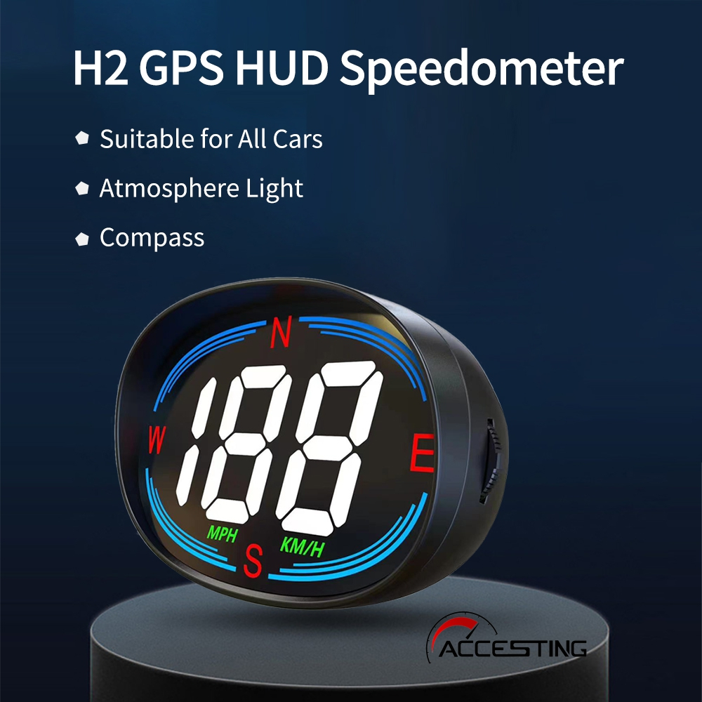 New HUD Car Speedometer Display USB Tachometer Reminder Large Font Car ...