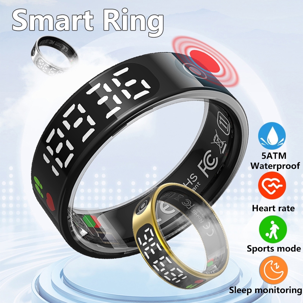 2025 NEW Smart Ring with Display Screen Gesture Swipe Video 5ATM ...