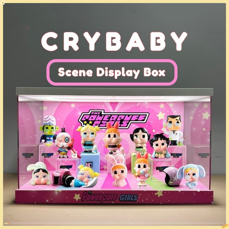 Acrylic Display Box CRYBABY Powerpuff Girls Series Figure Mystery Box ...