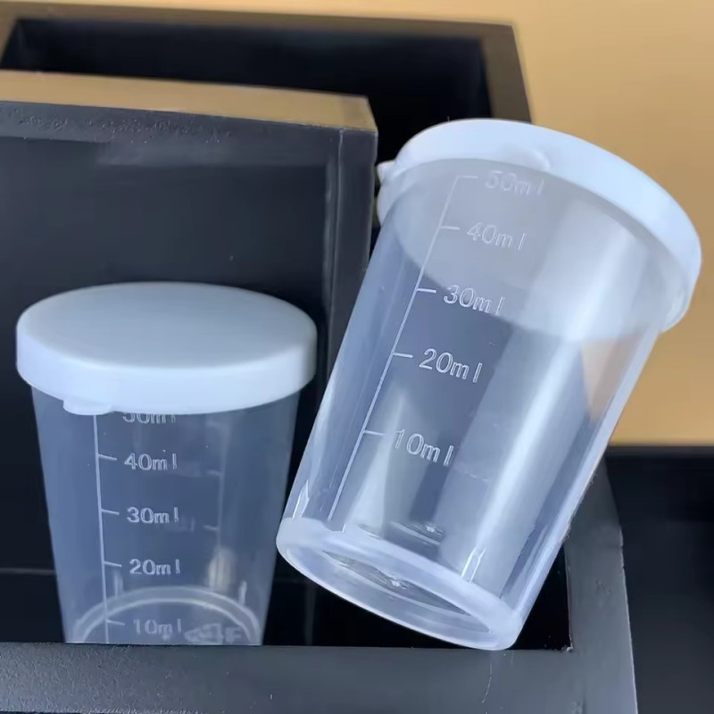 30Pcs 30ml Plastic Transparent Measuring Cups Laboratory Test ...