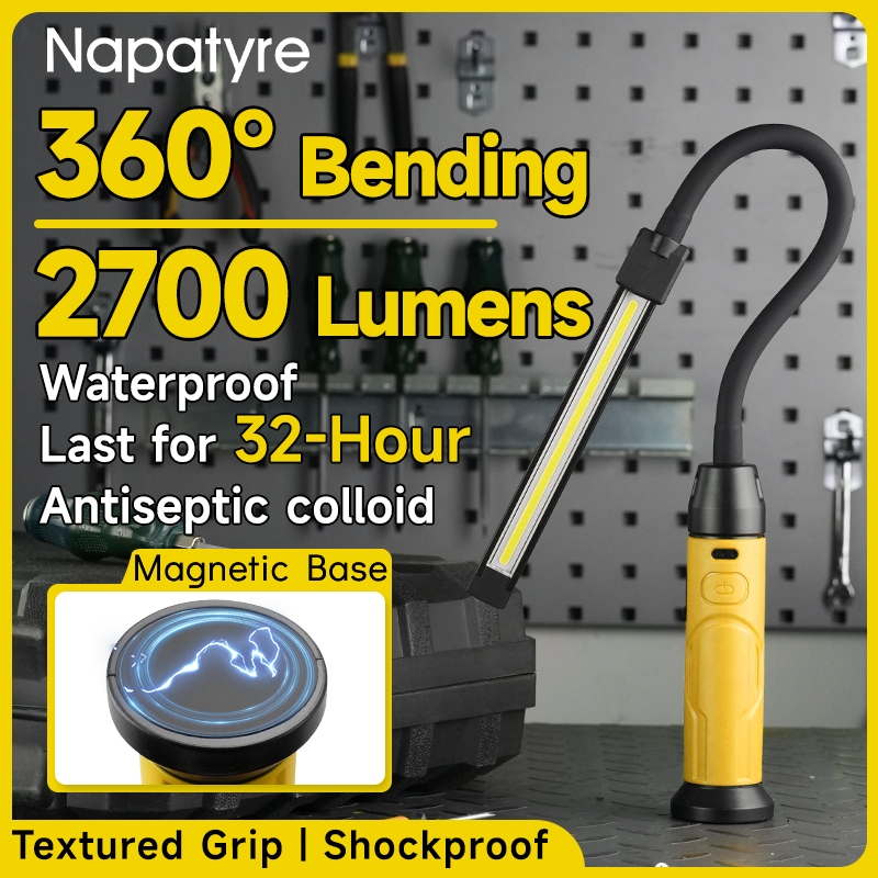 NAPATYRE S308 LED Tube Interior Work Light COB Car Repair Light USB ...