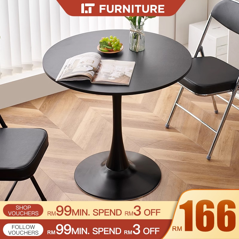 Meja Makan Bulat Round Dining Table 80CM Round Table Meja Bulat Nordic ...