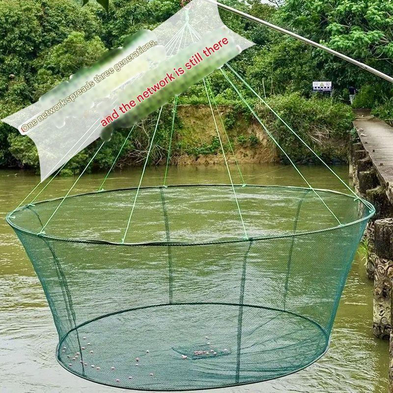 New Round Open Foldable Fishing Cage Shrimp Cage Fishing Nets Lobster ...